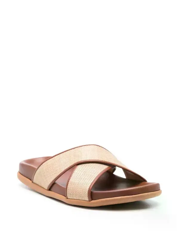 ANCIENT GREEK SANDALS Thais Basket-weave Slides