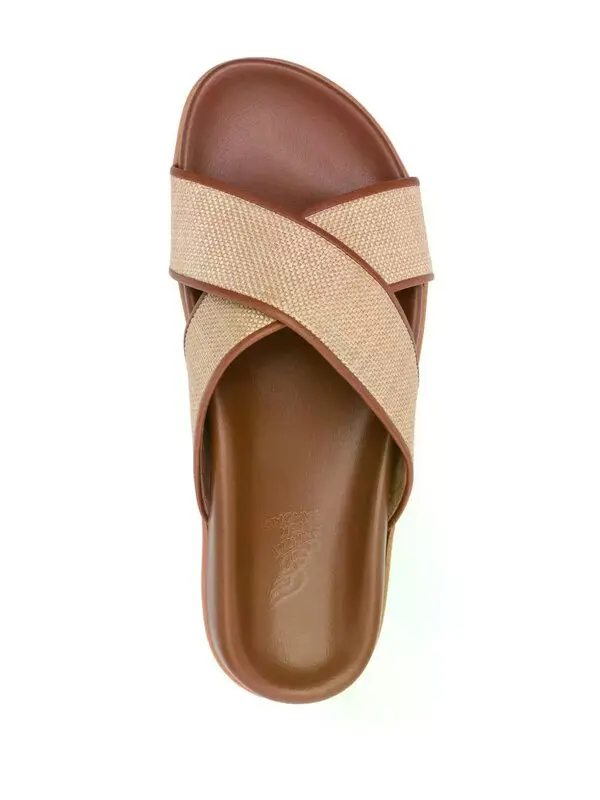 ANCIENT GREEK SANDALS Thais Basket-weave Slides