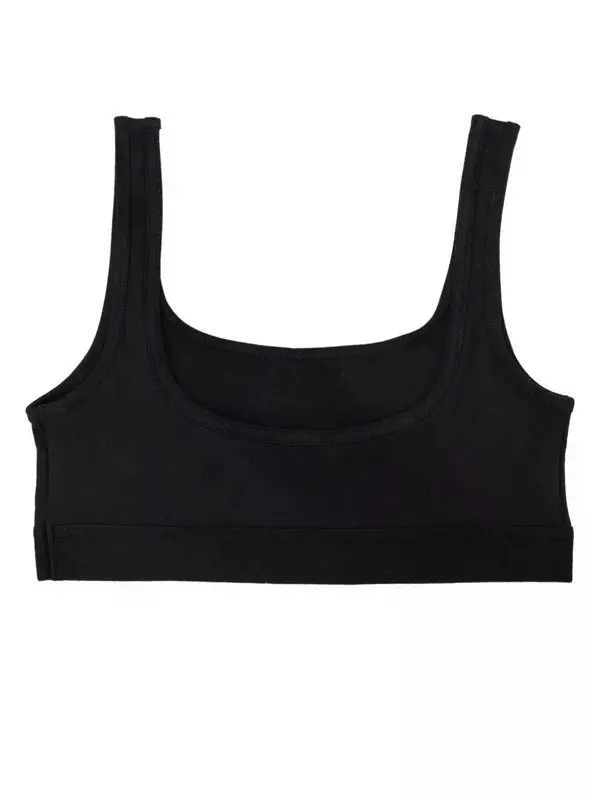 MARINE SERRE Crescent Moon-embroidered Bra