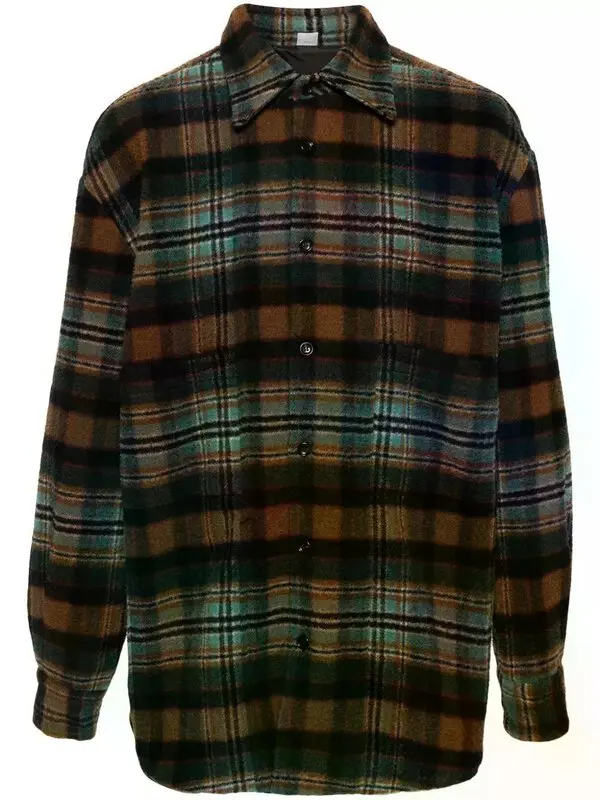 WINNIE N.Y.C Plaid-check Felted Shirt