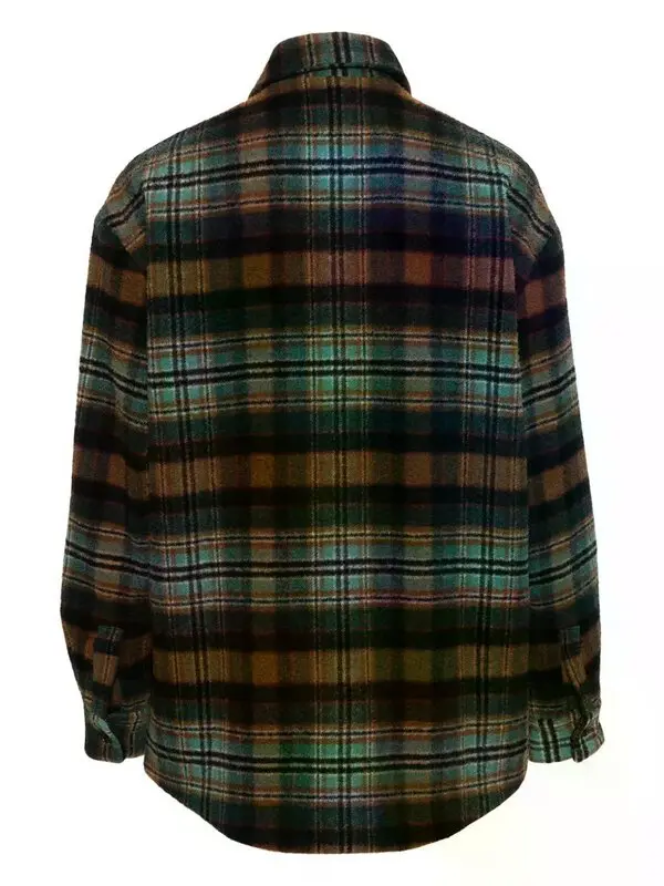 WINNIE N.Y.C Plaid-check Felted Shirt