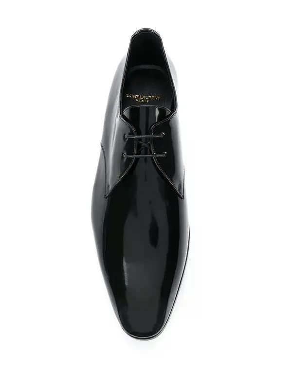 Saint Laurent Varnished Leather Derby Shoes