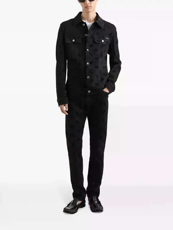Dolce & Gabbana Jacquard-logo Denim Jacket