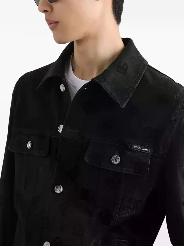 Dolce & Gabbana Jacquard-logo Denim Jacket