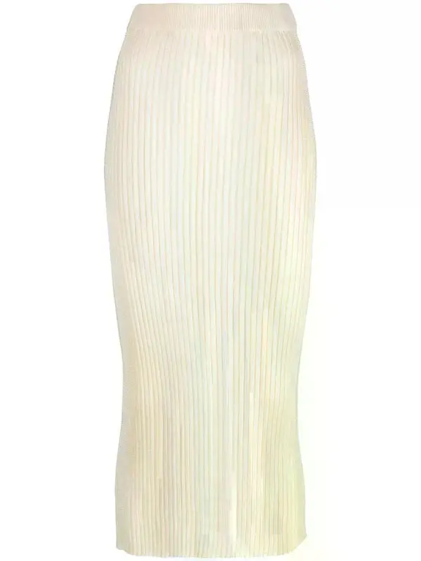 JIL SANDER Ribbed-knit Midi Skirt