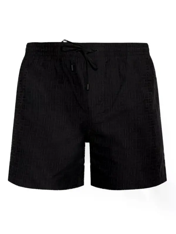 Balmain Labyrinth Printed Swim Shorts - Black