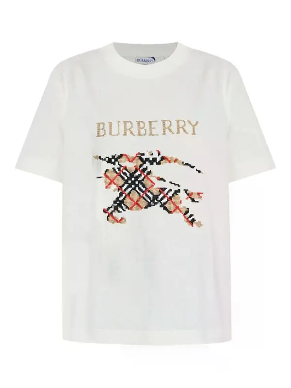 Burberry Check-motif Graphic T-shirt