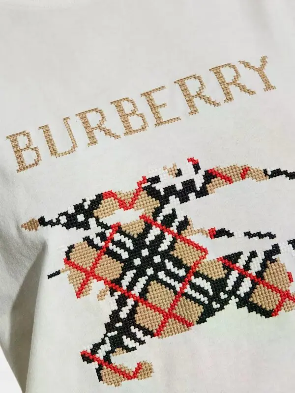 Burberry Check-motif Graphic T-shirt