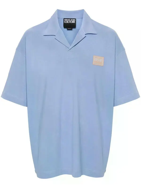 Versace Logo-appliqué Cotton Polo Shirt