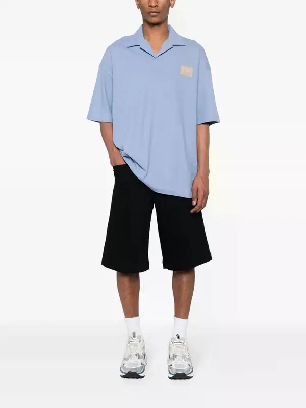 Versace Logo-appliqué Cotton Polo Shirt