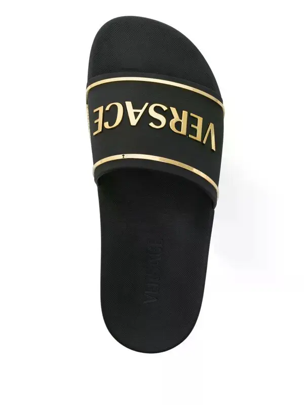 Versace Logo Embossed Slides