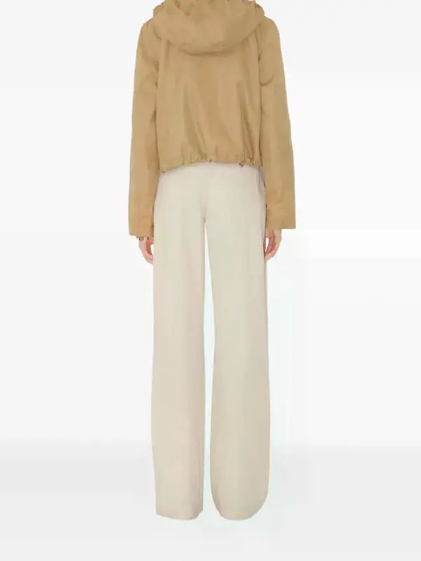 Burberry Short Gabardine Parka With Hood And Drawstring Details