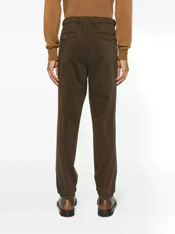 Peserico Waist-tab Cotton Trousers