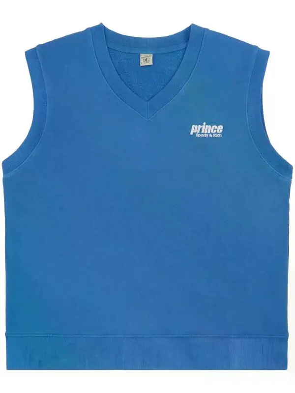 SPORTY & RICH Cotton Vest - Blue