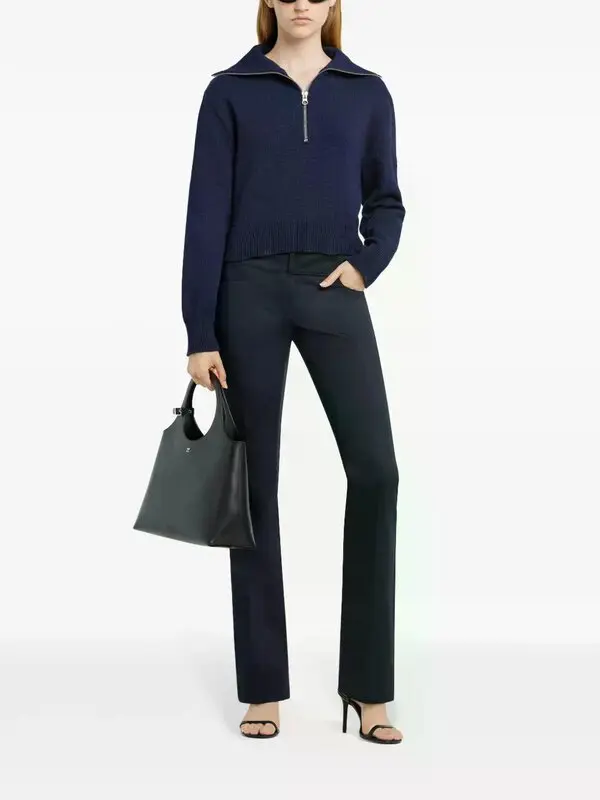 COURREGES Quarter Zip Jumper - Blue
