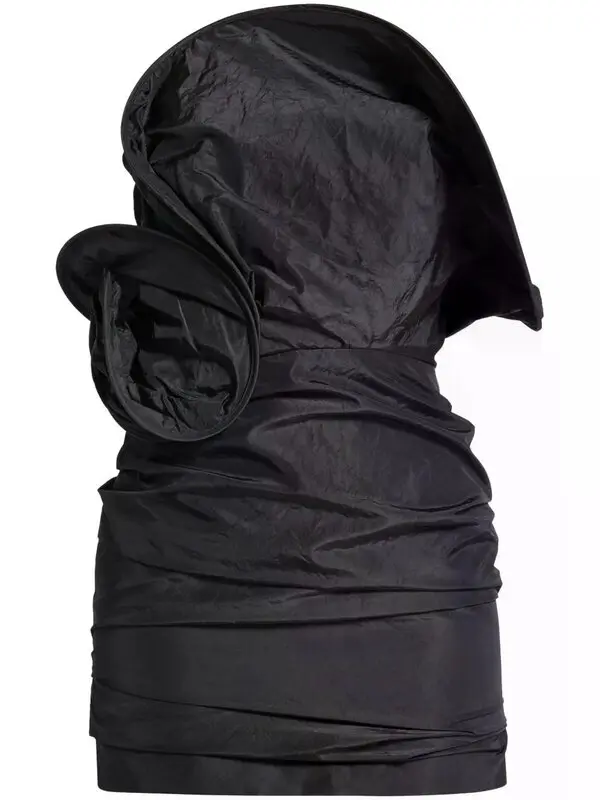 Magda Butrym Sculptural Rose Mini Dress