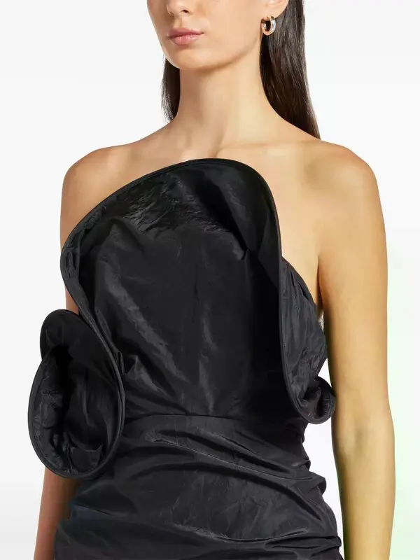 Magda Butrym Sculptural Rose Mini Dress