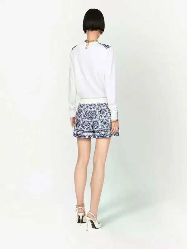 Dolce & Gabbana Majolica-print Silk Cardigan