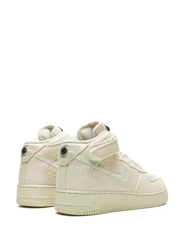 Nike X Stussy Air Force 1 Mid 'fossil' Sneakers