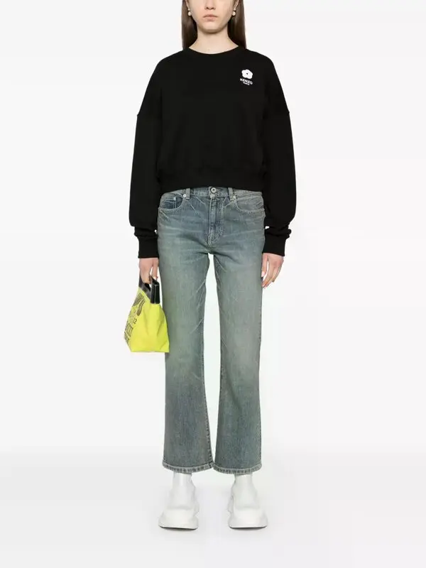 Kenzo Bara Flared Cropped Jeans