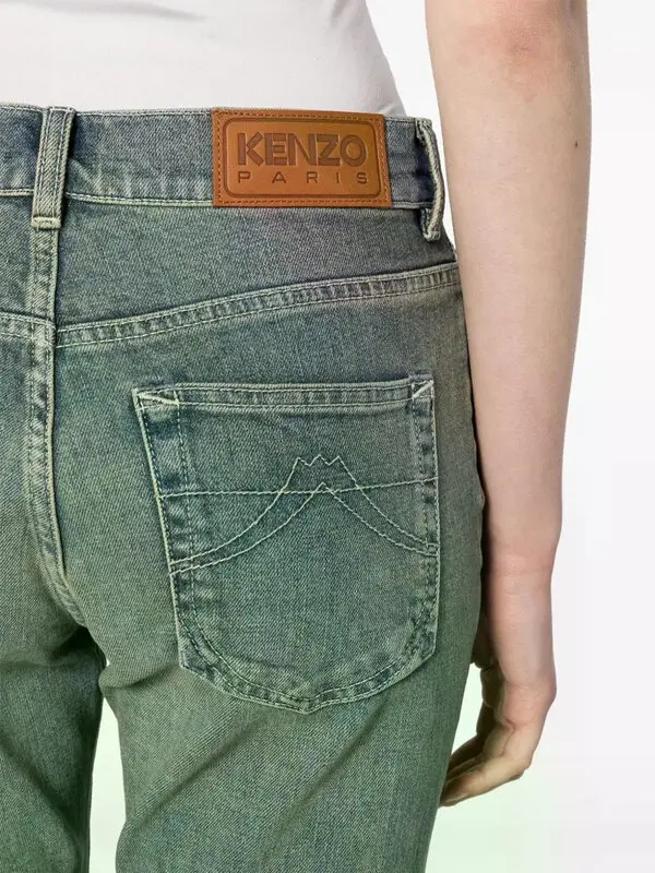Kenzo Bara Flared Cropped Jeans