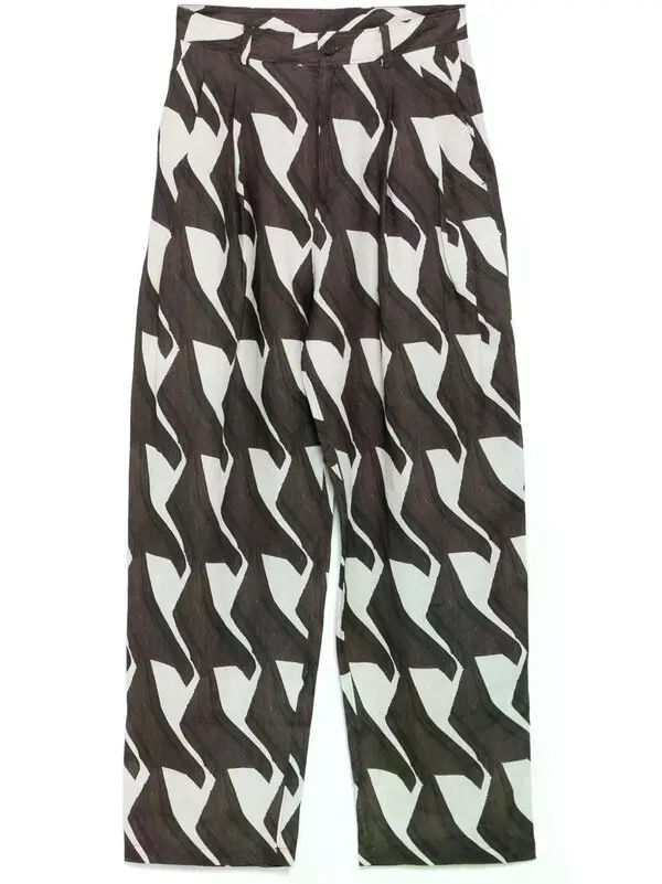 JNBY Pattern-printed Tapered Trousers - Neutrals