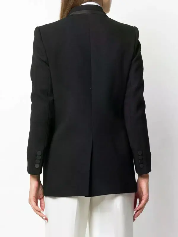 BLAZÉ MILANO Double-breasted Silk Blazer - Black