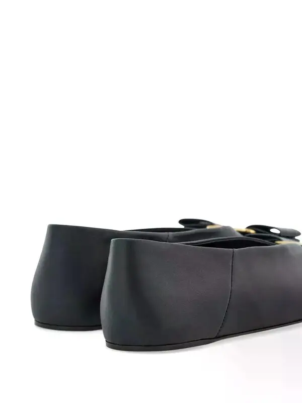 FERRAGAMO Vara Leather Ballerina Shoes