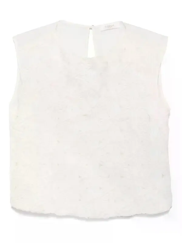 SLOWEAR Floral-appliqué Blouse