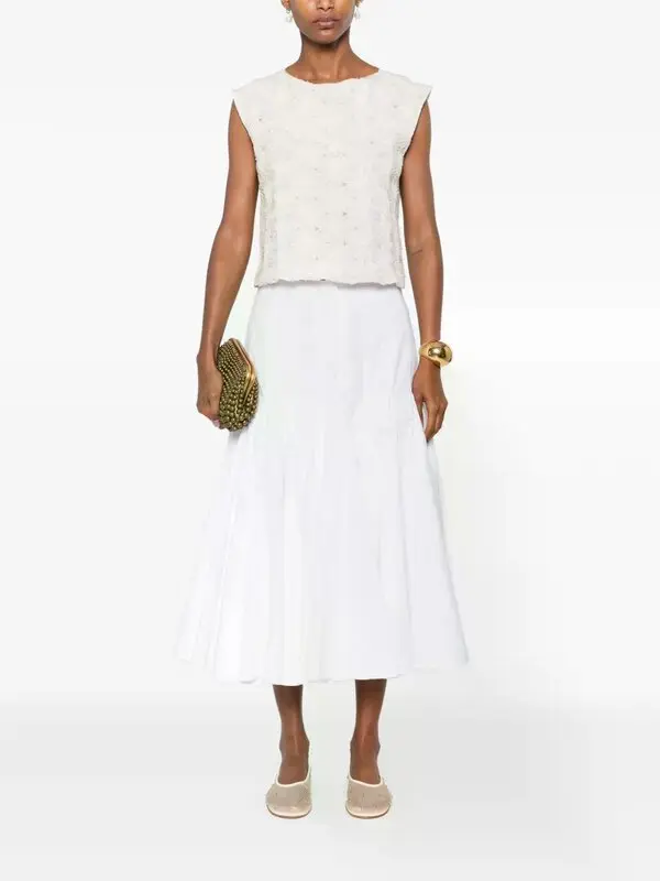 SLOWEAR Floral-appliqué Blouse