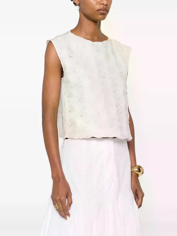 SLOWEAR Floral-appliqué Blouse
