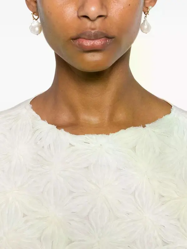 SLOWEAR Floral-appliqué Blouse