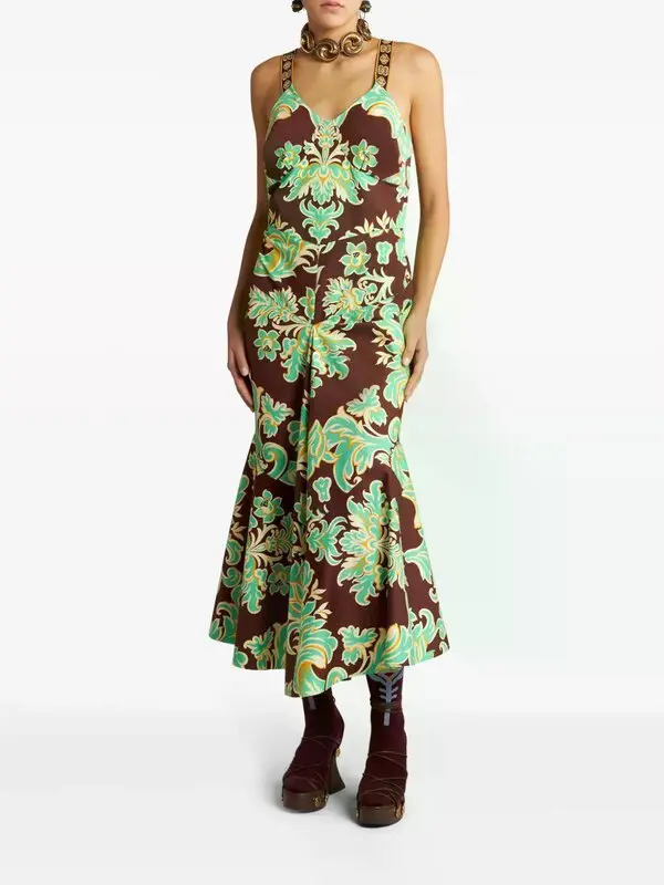 Etro Paisley-print Sleeveless Midi Dress