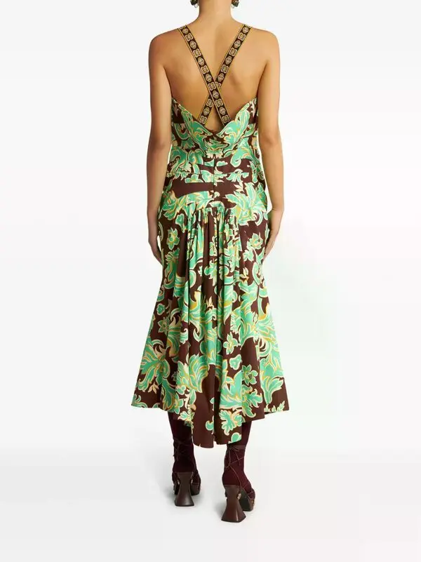 Etro Paisley-print Sleeveless Midi Dress