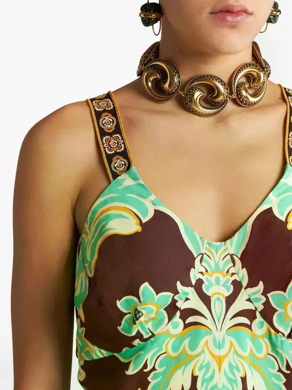 Etro Paisley-print Sleeveless Midi Dress