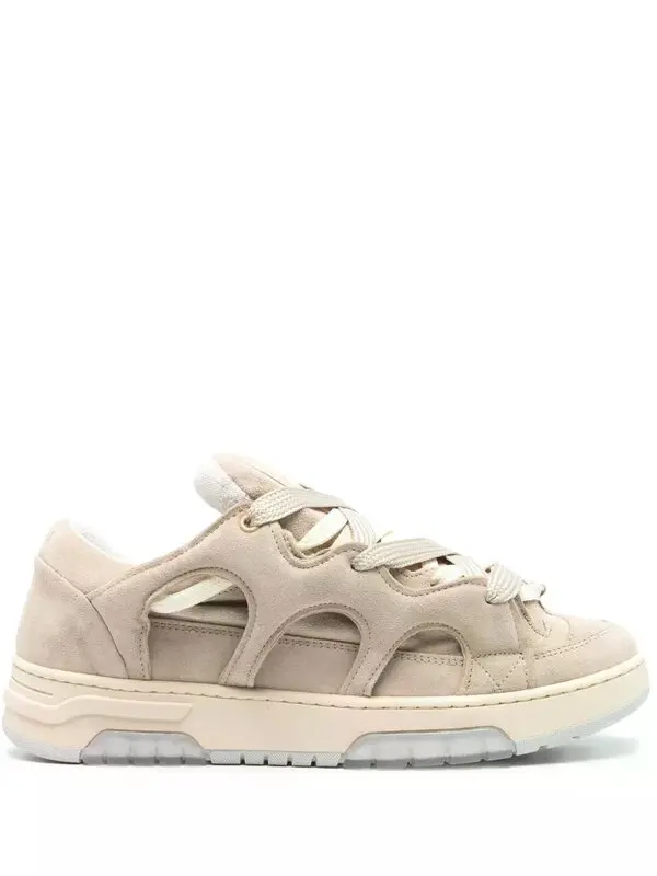 SANTHA Suede Sneakers - Neutrals