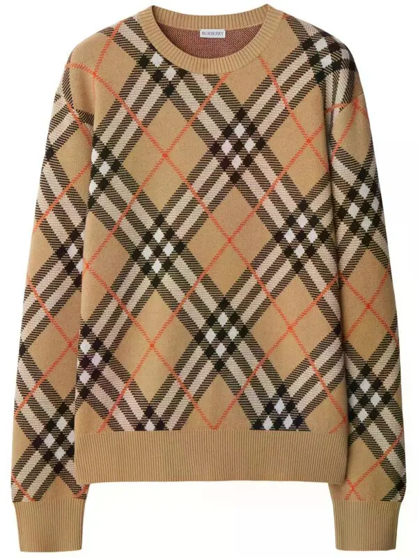 Burberry Vintage Check Intarsia-knit Jumper - Neutrals