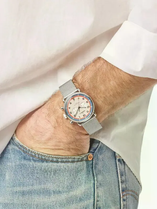 Shinola The Canfield Chrono 43mm Stainless Steel Chronograph Watch - Neutrals