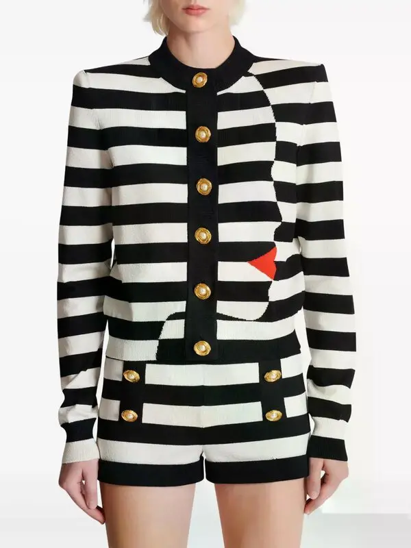 Balmain Face Mariniere Cardigan