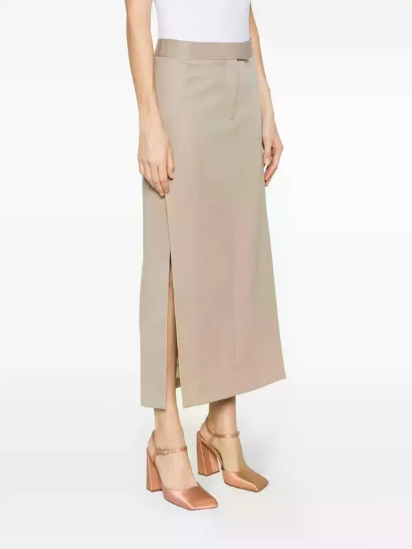 Attico Panelled Twill Midi Skirt