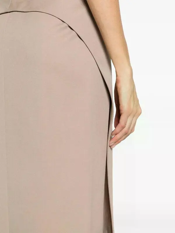 Attico Panelled Twill Midi Skirt