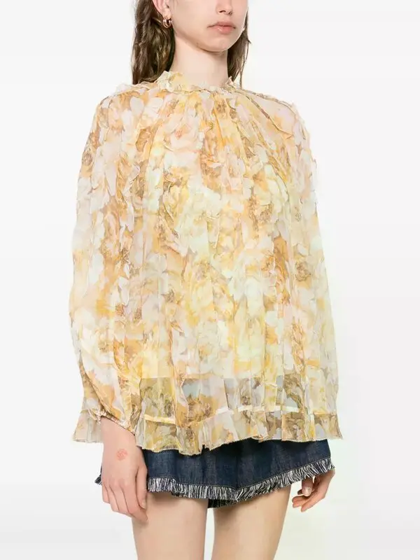 Zimmermann Frill-detail Billow Blouse
