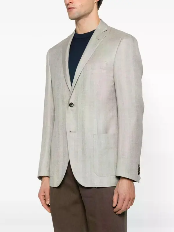 Corneliani Herringbone-pattern Blazer - Grey