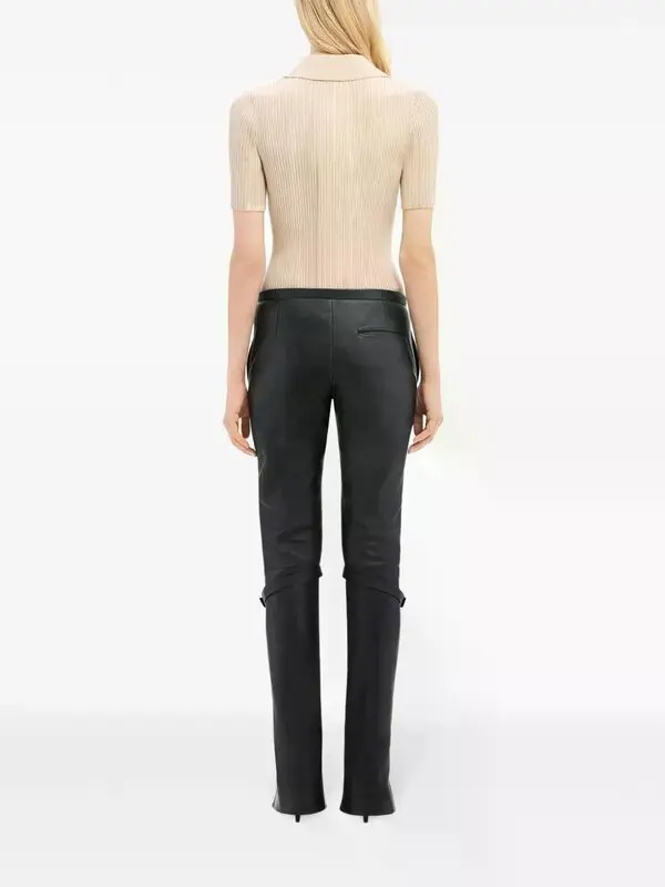 COURREGES Iconic Ribbed-knit Polo Shirt