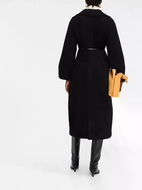 JIL SANDER Belted Virgin Wool Coat