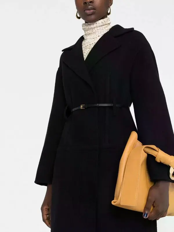 JIL SANDER Belted Virgin Wool Coat