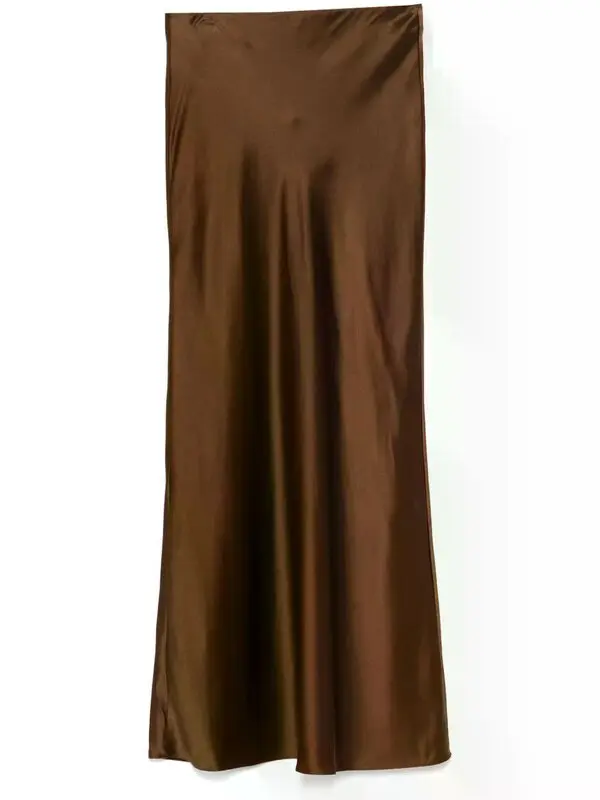 FRAME Silk Skirt - Brown