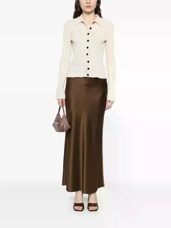 FRAME Silk Skirt - Brown