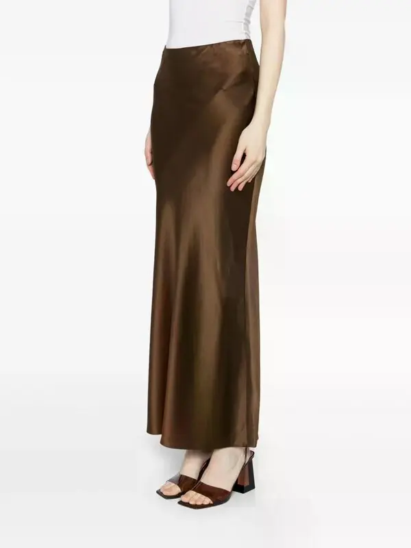 FRAME Silk Skirt - Brown