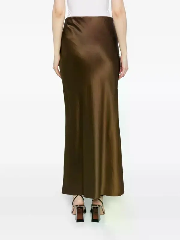 FRAME Silk Skirt - Brown
